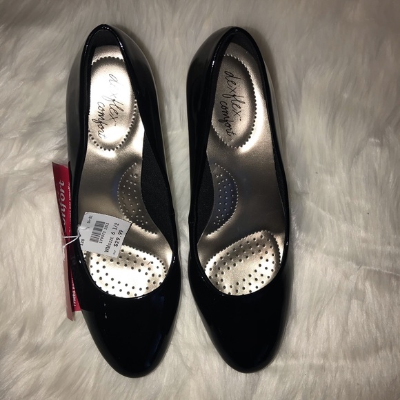dexflex comfort | Shoes | Dexflex Comfort Black Karma Round Toe Heels ...